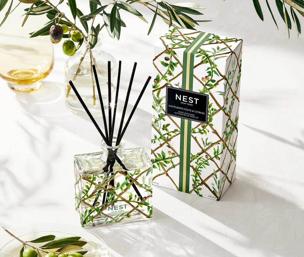 Santorini Olive & Citron Decorative Reed Diffuser – Atelier Modern