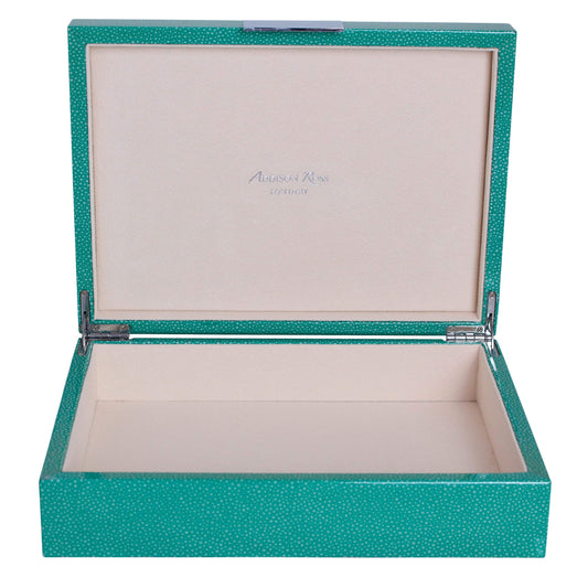 Green Shagreen Lacquer Box with Silver – Atelier Modern